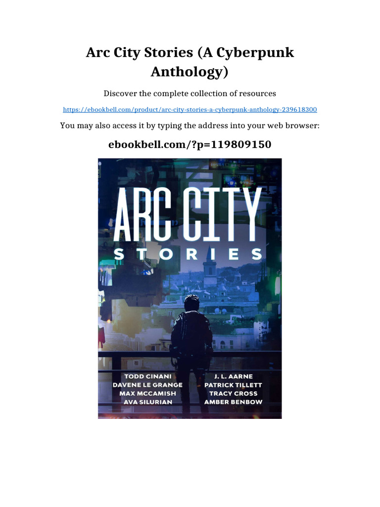 Arc City Stories (a cyberpunk anthology) Full Chapters Included | PDF ...