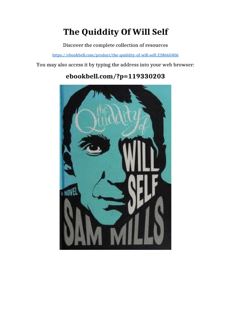 The Quiddity of Will Self PDF Available | PDF | Intellectual Property ...