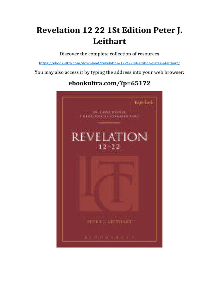 Revelation 12 22 1st Edition Peter J. Leithart available full chapters ...