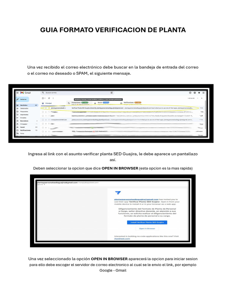 Guia Formato Verificacion de Planta | PDF