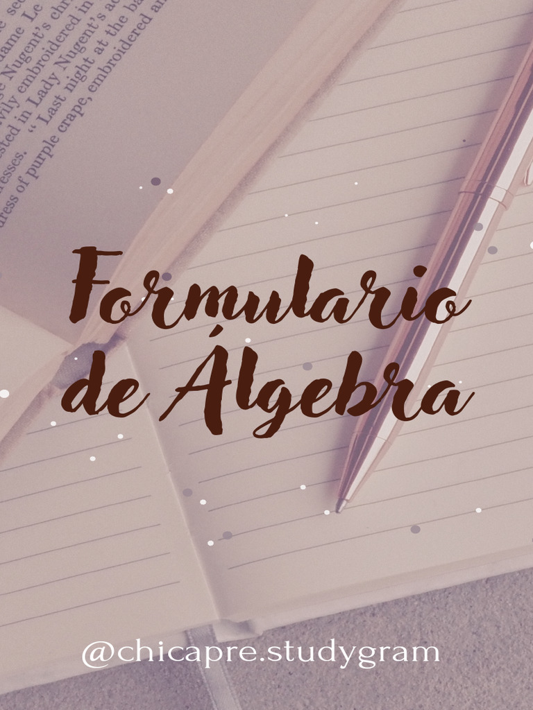 Formulario de Algebra | PDF