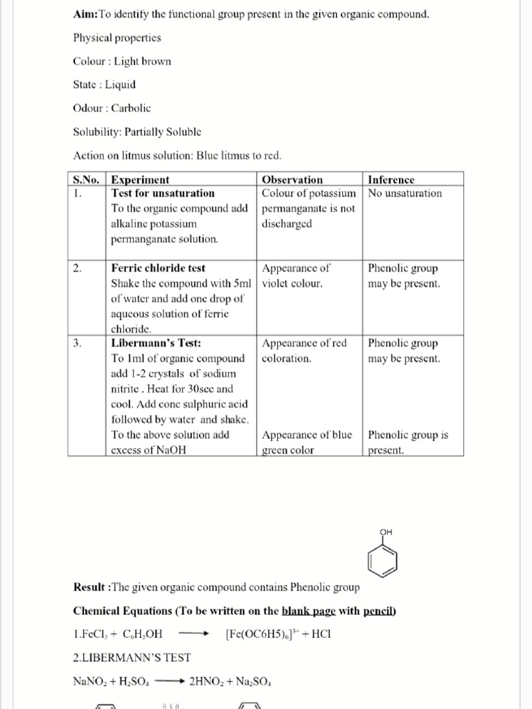Test For Phenol Group | PDF