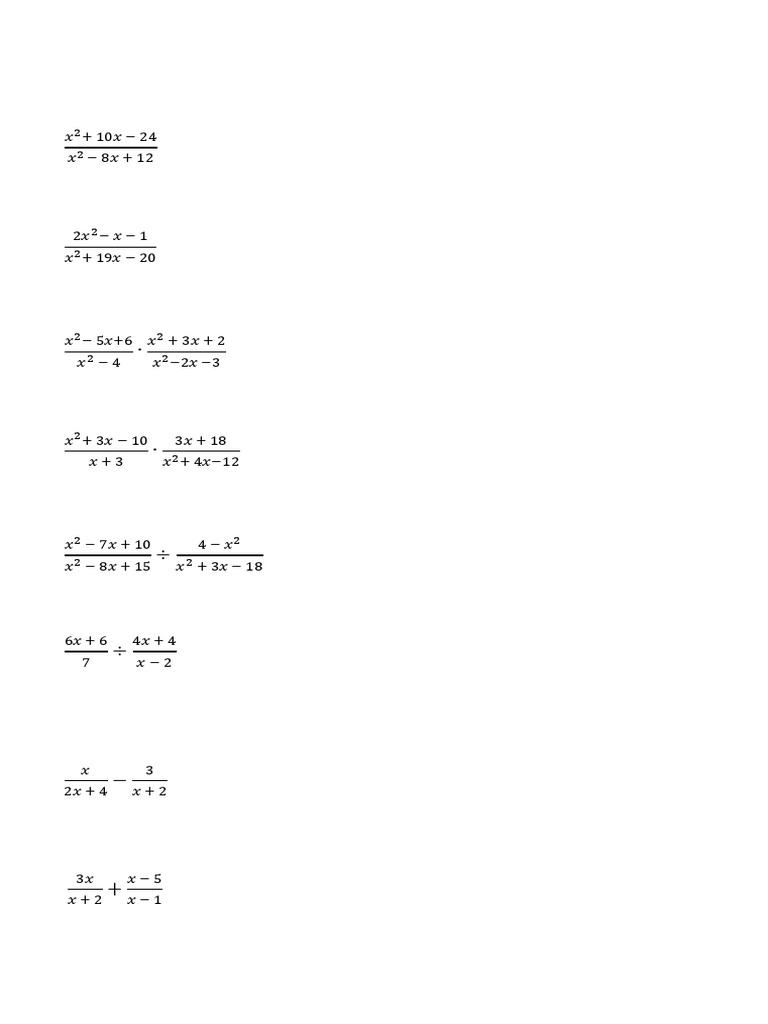 1PT - Hon Practice Test Rational Expressions and Equations | PDF ...