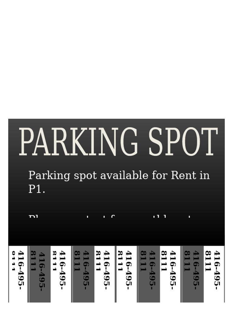 Parking Spot Flyer | PDF