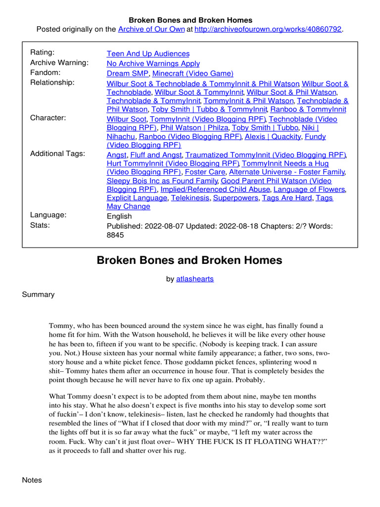 Broken Bones and Broken | PDF