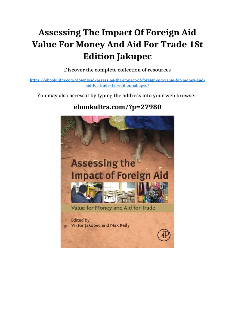 Assessing the impact of foreign aid value for money and aid for trade ...