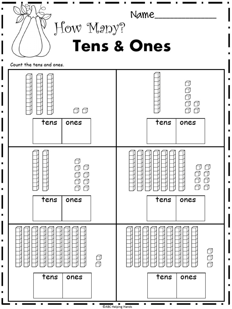 Write Base 10 Block Numbers Fall Pumpkins | PDF