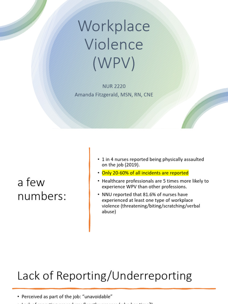 WPV FAll 24 With Notes | PDF | Nursing | Violence