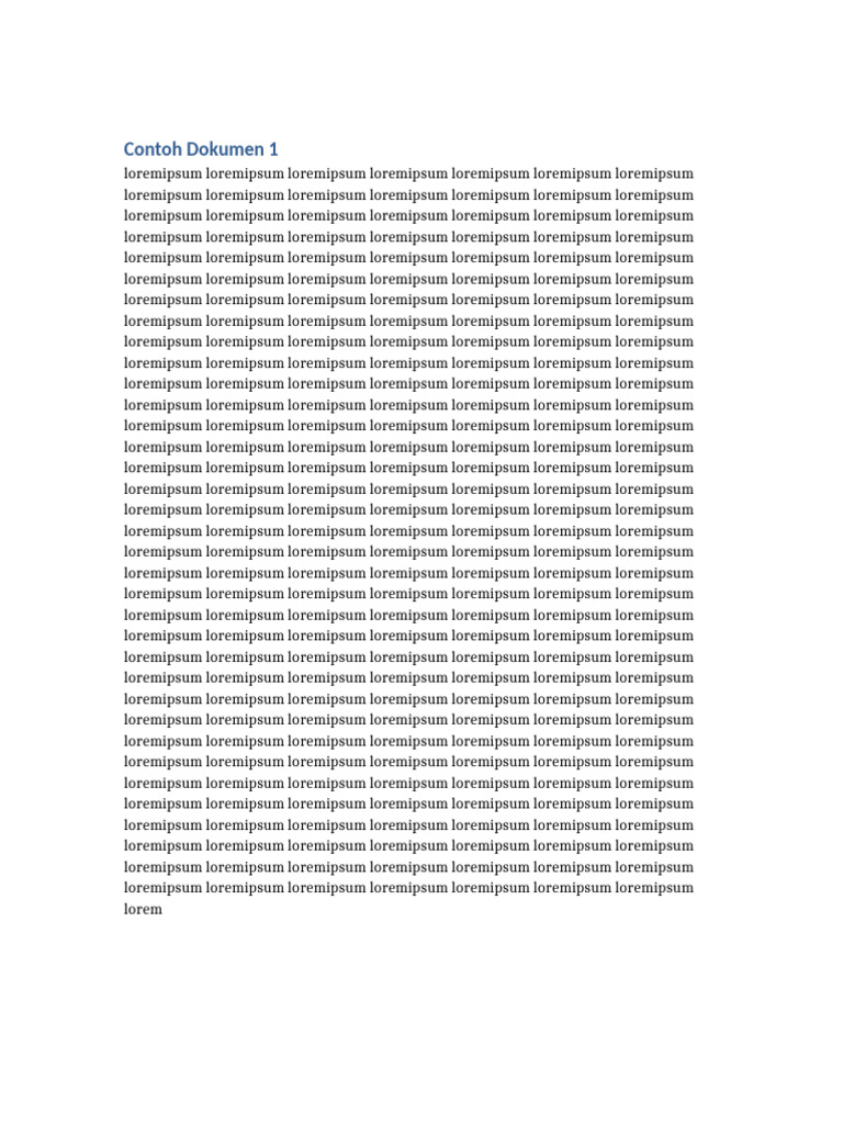 Contoh Dokumen 1 | PDF