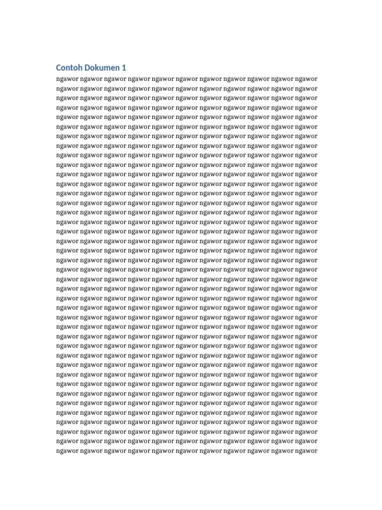 Contoh Dokumen 1 | PDF