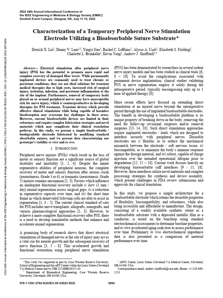 4-Characterization of a Temporary Peripheral Nerve Stimulation ...