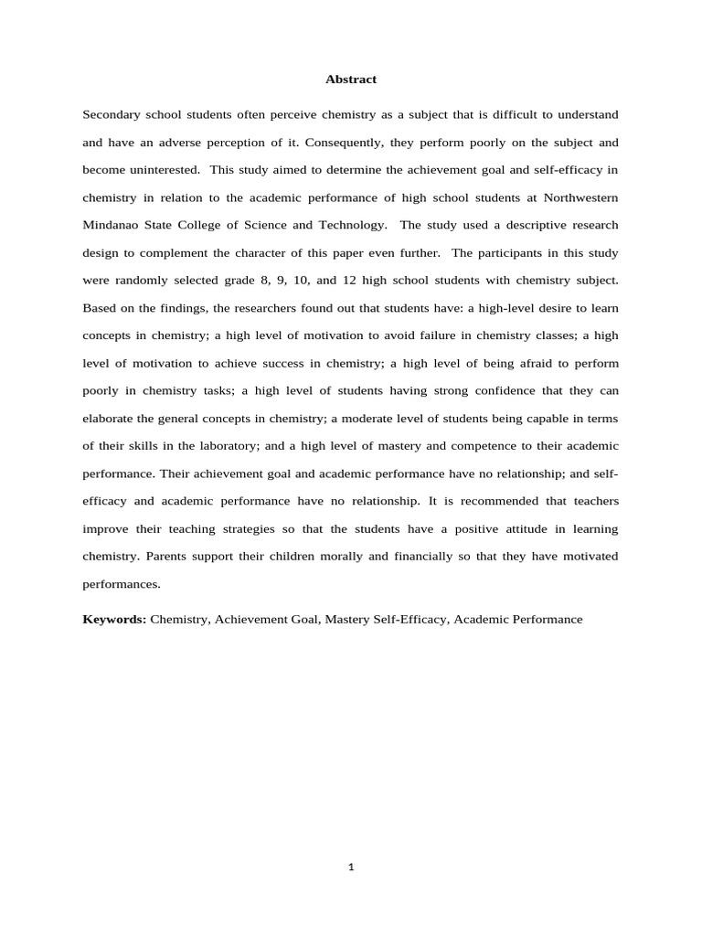 Thesis Paper of Coloquium | PDF | Self Efficacy | Methodology
