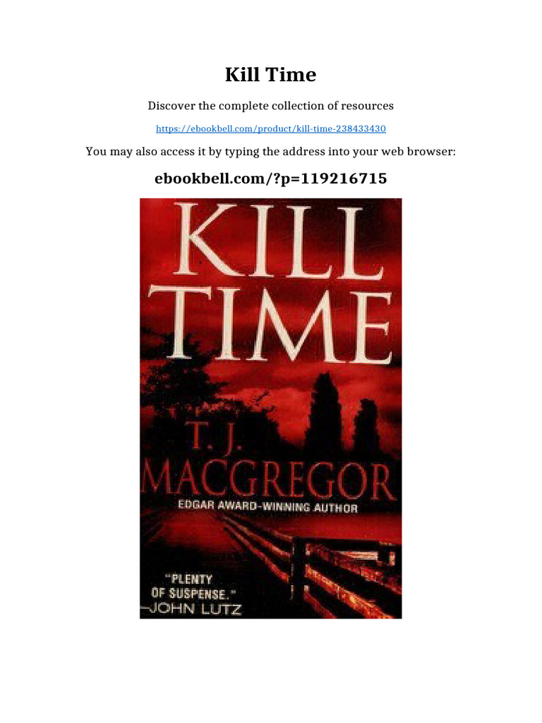 Kill Time PDF Available | PDF | Intellectual Property