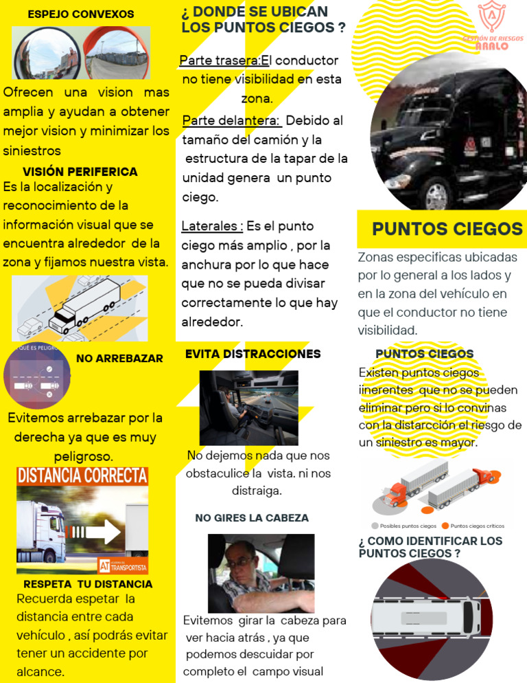 Triptico Puntos Ciegos | PDF | Vehículos terrestres | Industria automotriz