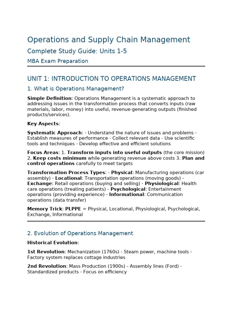 Oscm All Units | PDF | Operations Management | Inventory