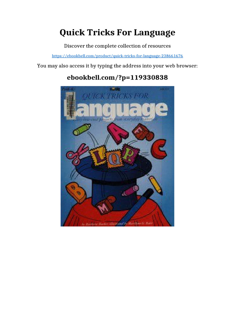 Quick tricks for language full | PDF | Teachers | St. Louis Cardinals