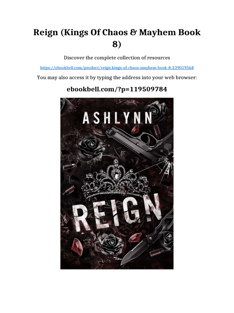 Reign (Kings of Chaos & Mayhem Book 8) available all format | PDF ...