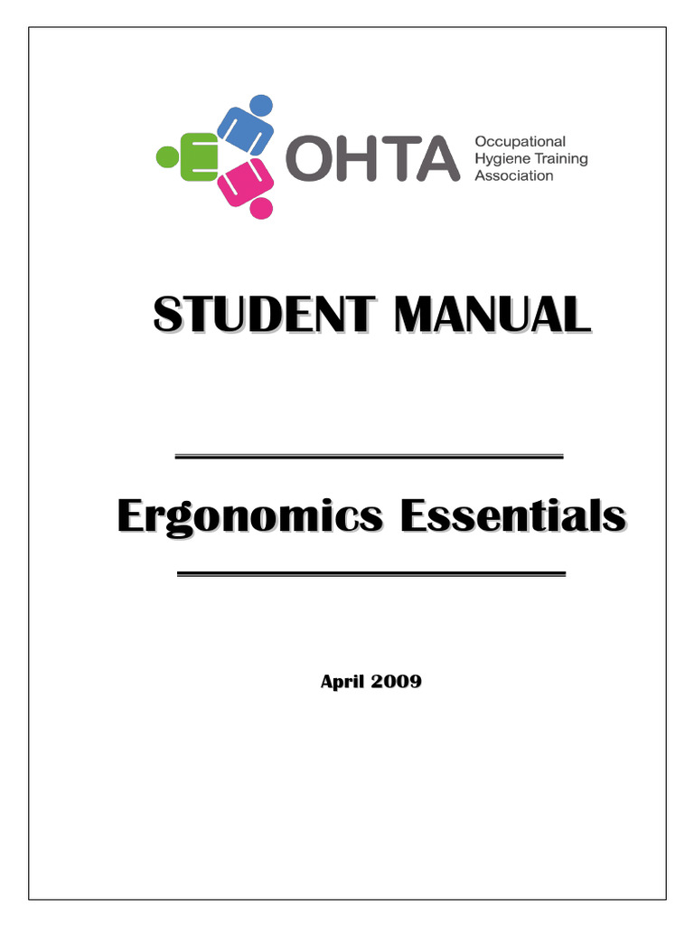 Student Ergonomics Manual | PDF | Occupational Safety And Health