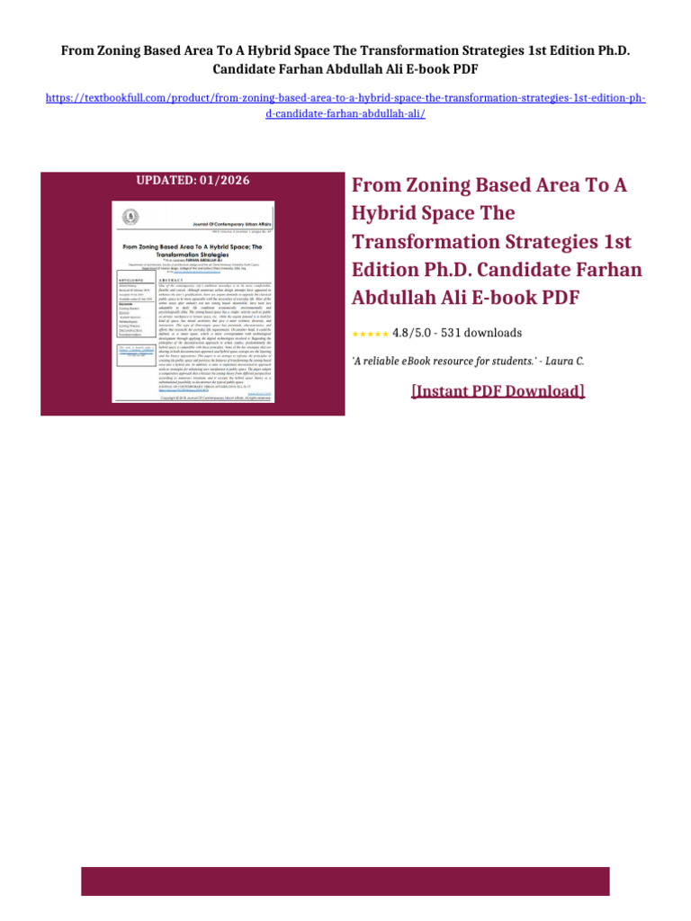 From Zoning Based Area To A Hybrid Space The Transformation Strategies ...