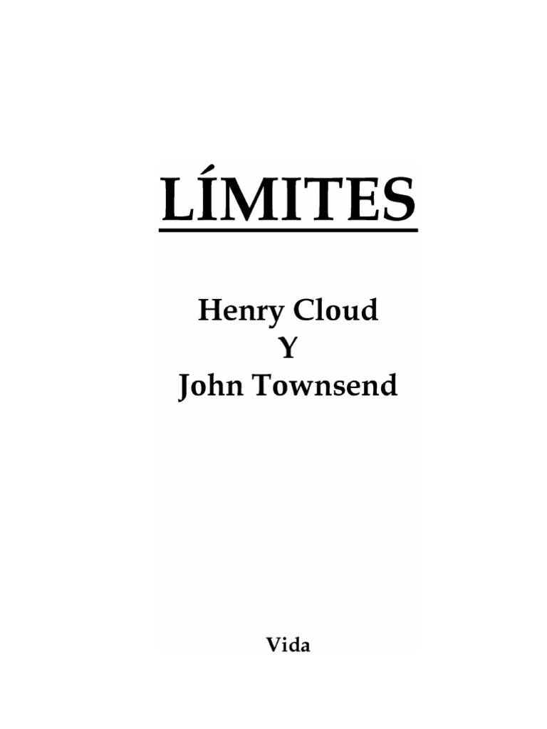 LIMITES de Henry Cloud | PDF