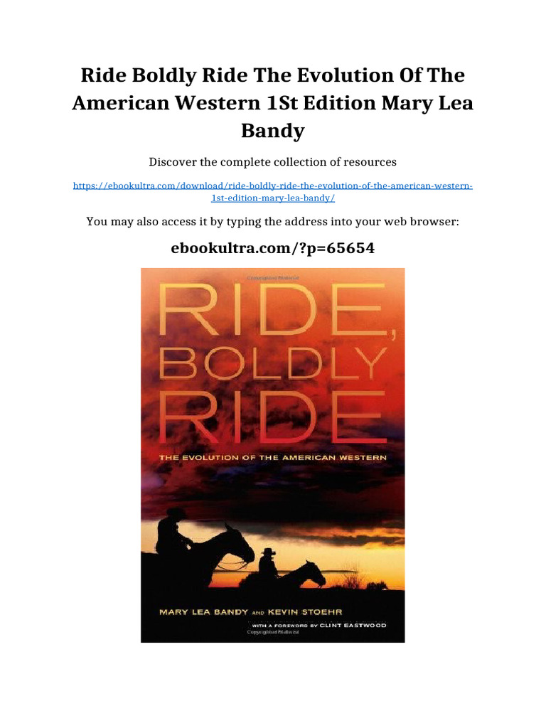 Ride Boldly Ride The Evolution of the American Western 1st Edition Mary ...