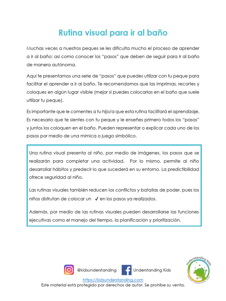 Rutina Visual Para Ir Al Bano | PDF | Cognición | Aprendizaje