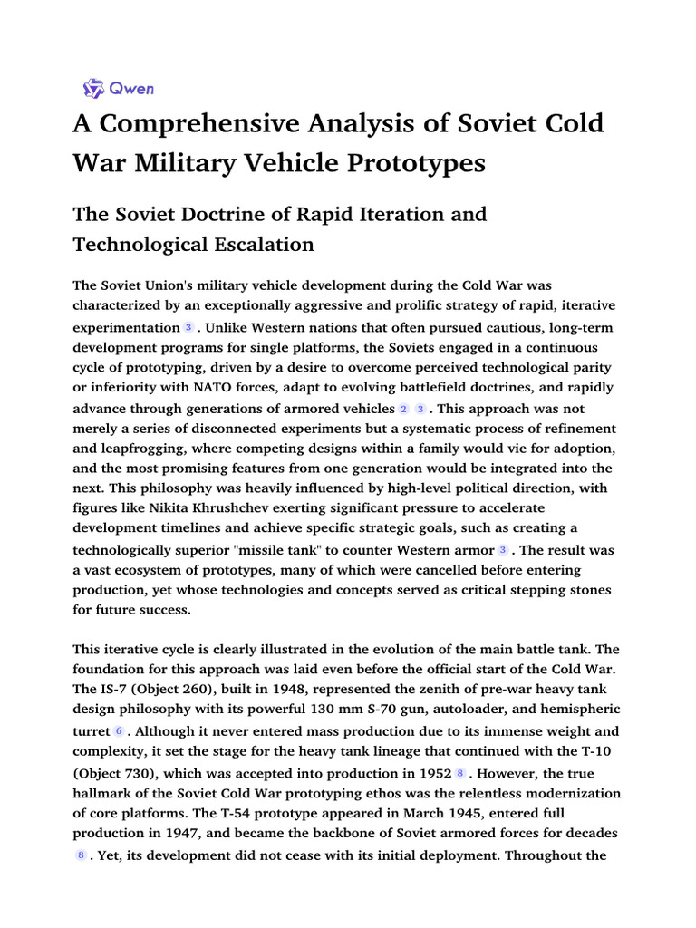 A Comprehensive Analysis of Soviet Cold War Military Vehicle Prototypes ...