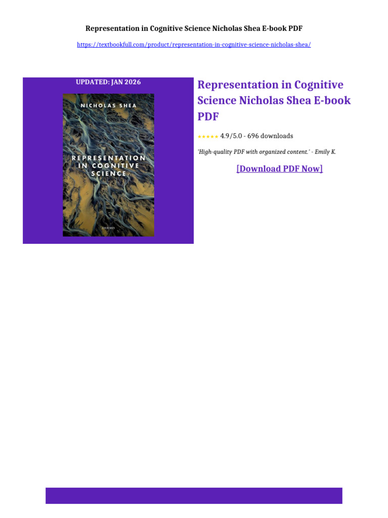 Representation in Cognitive Science Nicholas Shea download full eBook ...