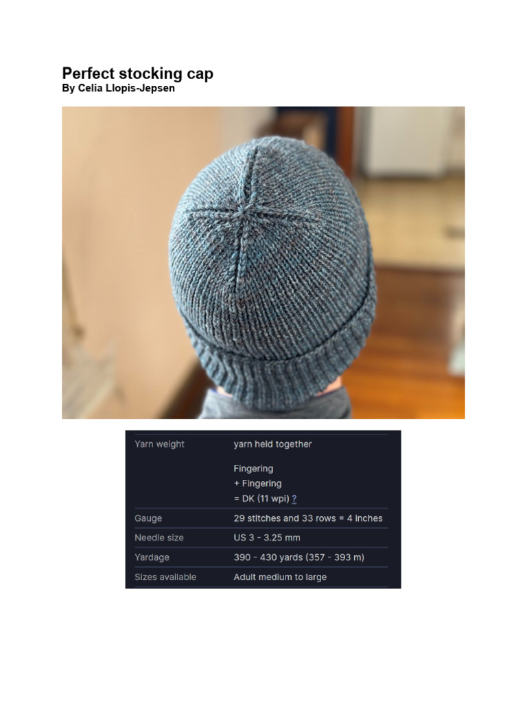 Perfect Stocking Cap | PDF