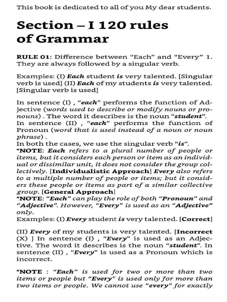 Grammar Rules | PDF