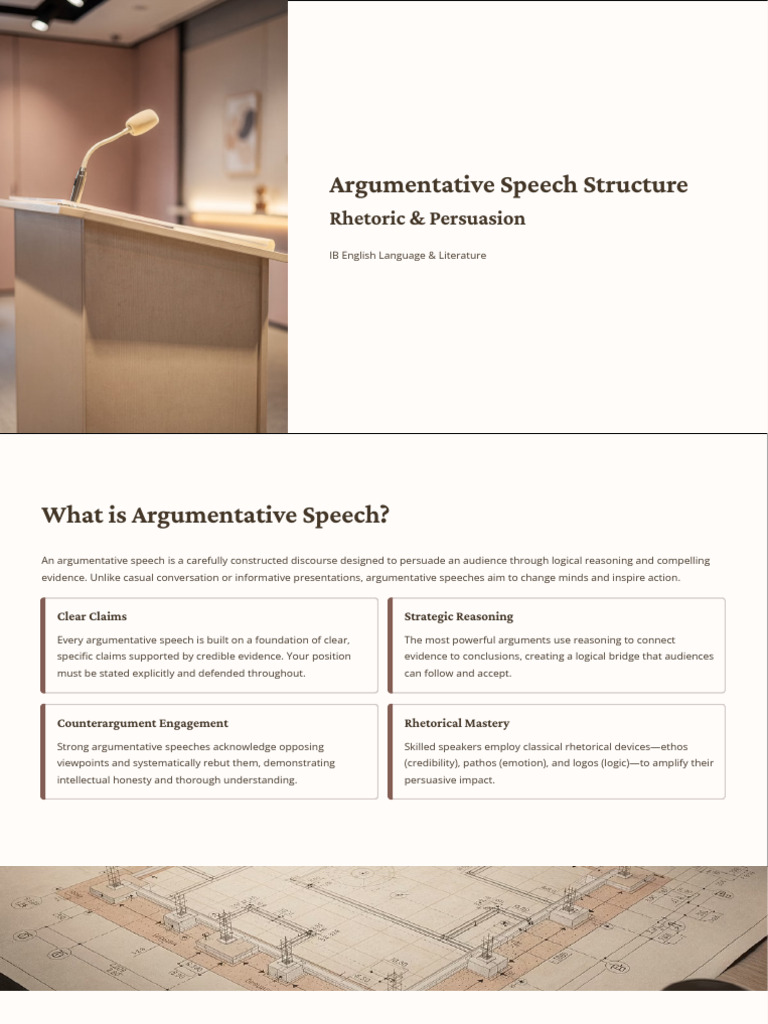 Argumentative Speech Structure | PDF | Public Speaking | Rhetoric