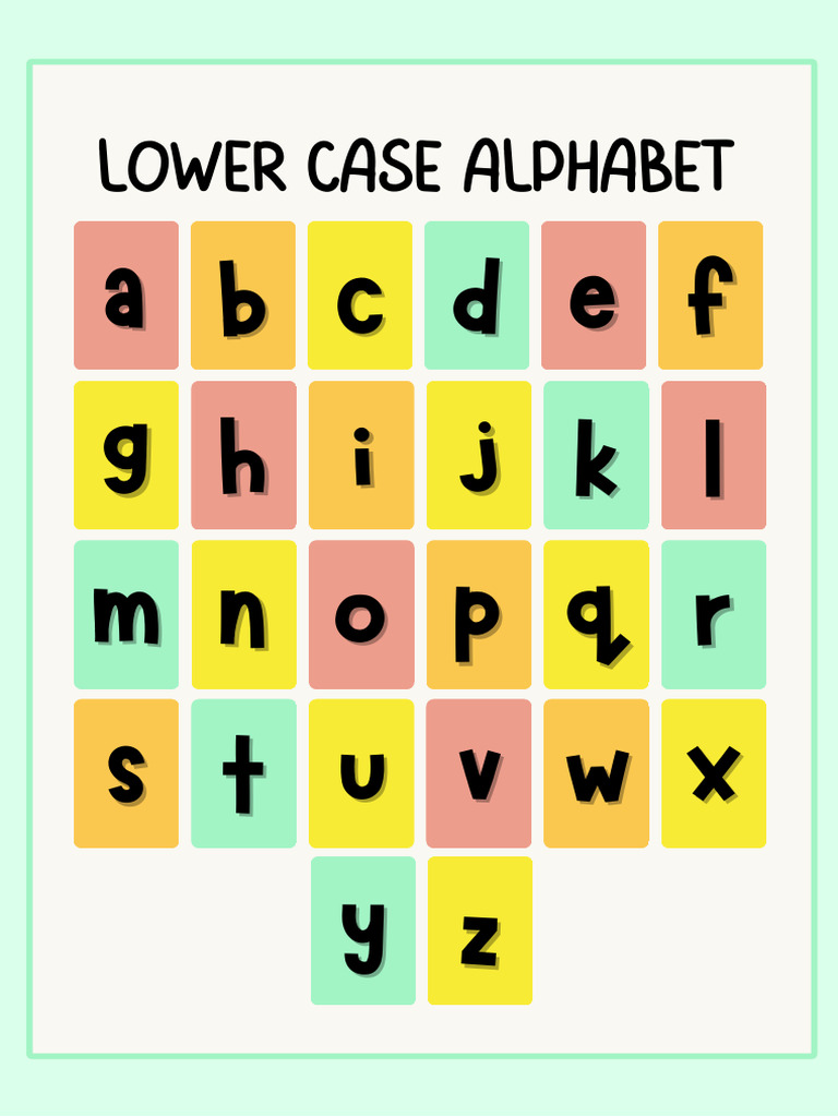 Upper and Lower Case Alphabet Classroom Posters in Colorful and Playful ...