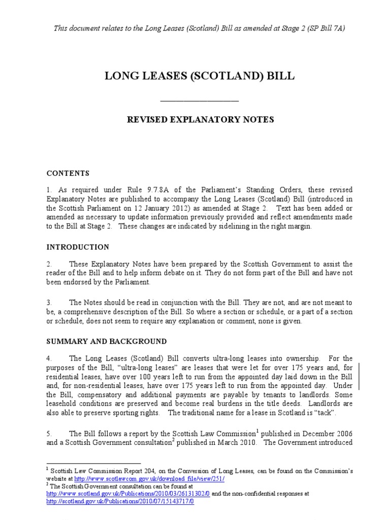 Revised Explanatory Notes (705KB pdf posted 20 June 2012).pdf | Lease ...