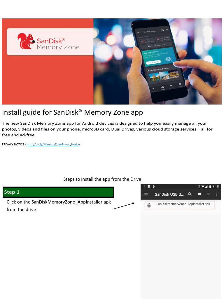 SanDiskMemoryZone QuickStartGuide | PDF