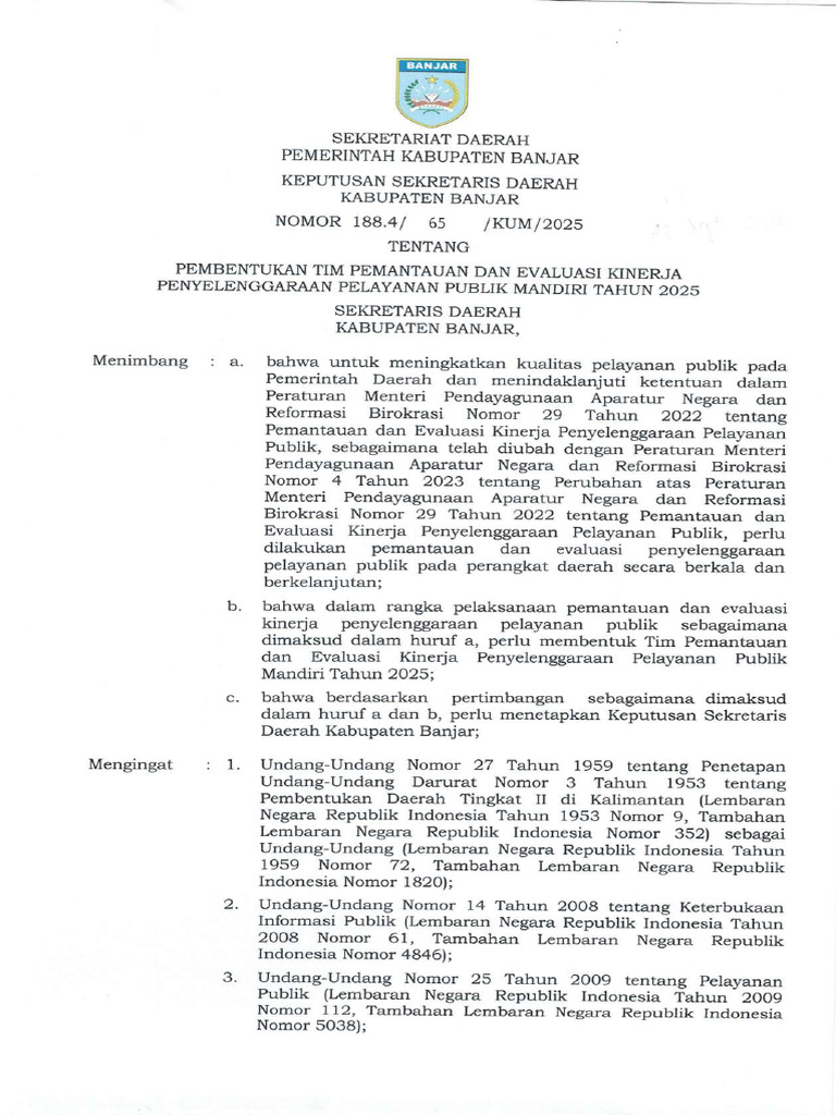 SK Tim Pekppp Mandiri 2025 - Compressed | PDF