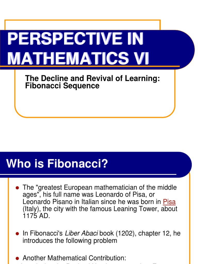 061 Fibonacci Slides | PDF | Numbers | Teaching Mathematics