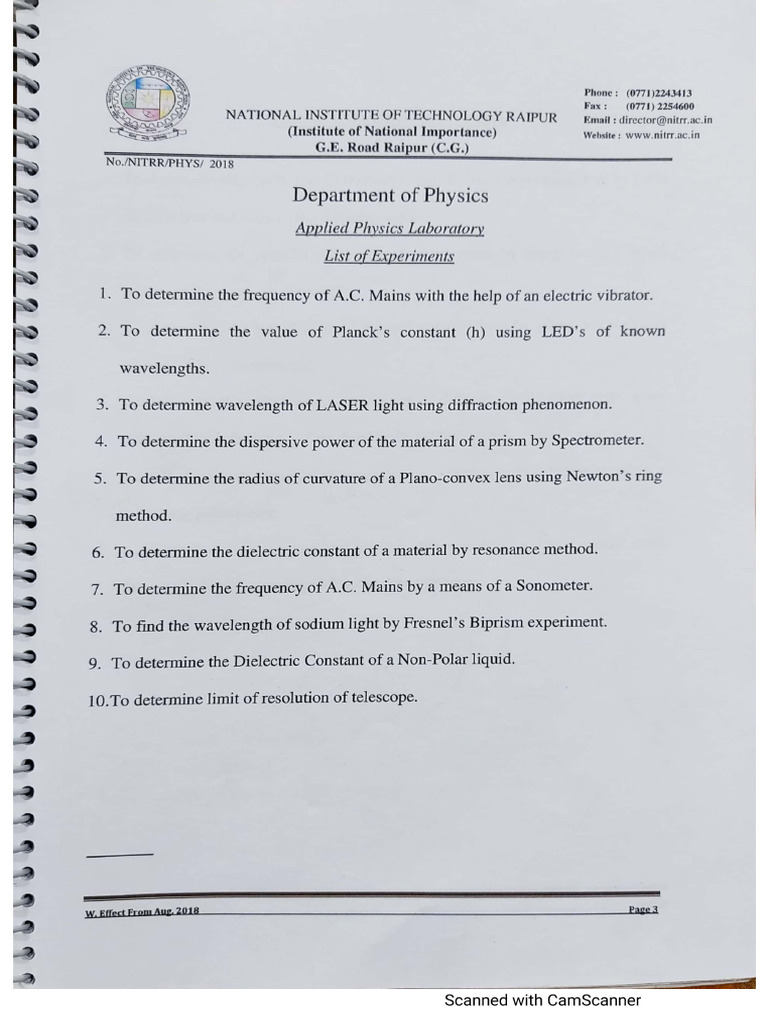 Physics Manual Lab 1 | PDF