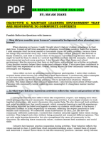 Teacher Reflection Form (TRF) Guide | PDF | Teachers | Learning