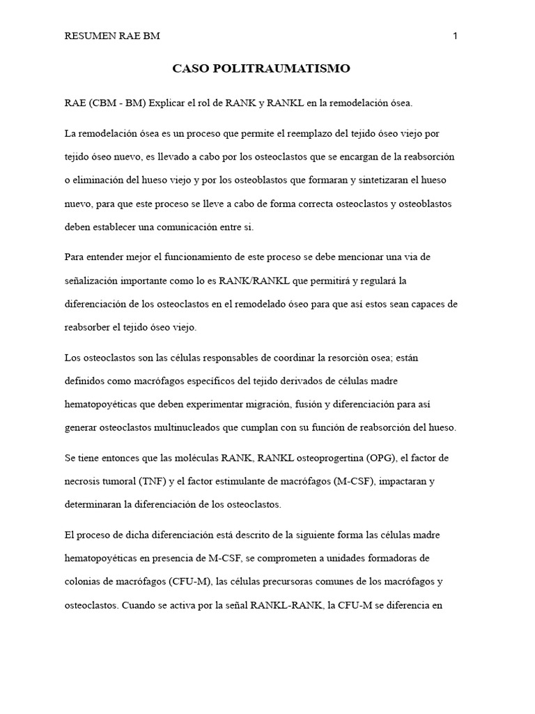 RAE BM - Jennifer Rincon | PDF | Hueso | Macrófago