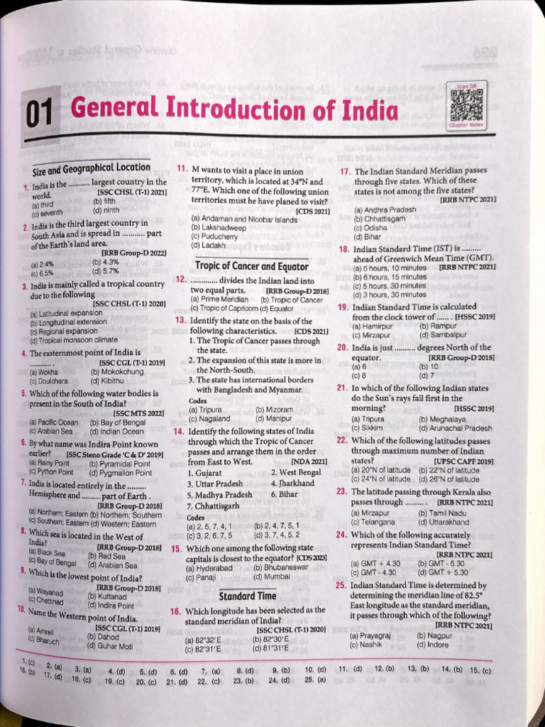 Indian Geography Pyqs Book | PDF