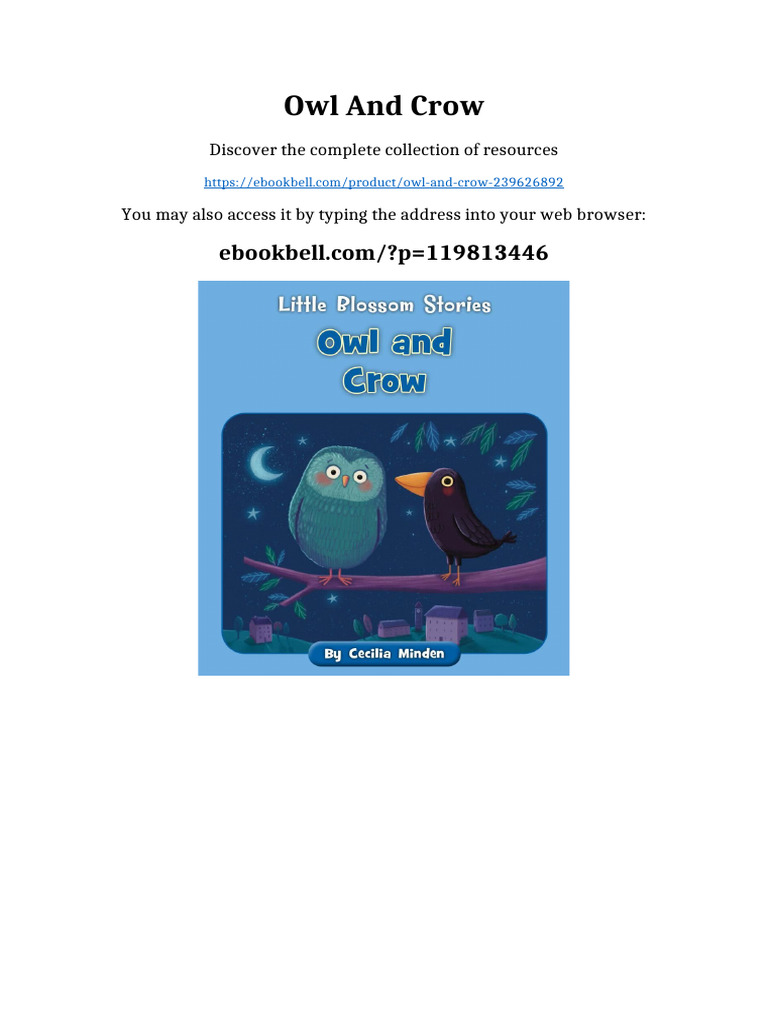 Owl and Crow PDF Version | PDF | Intellectual Property