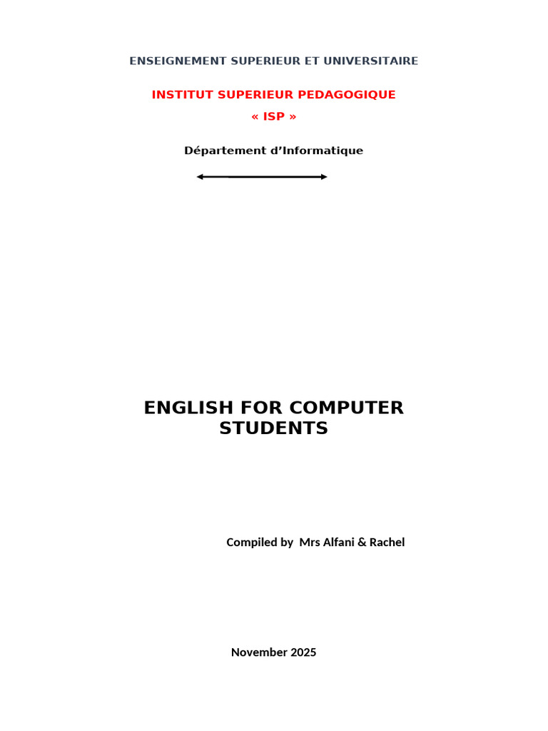 English For Computer Students | PDF | Personal Computers | Word Processor