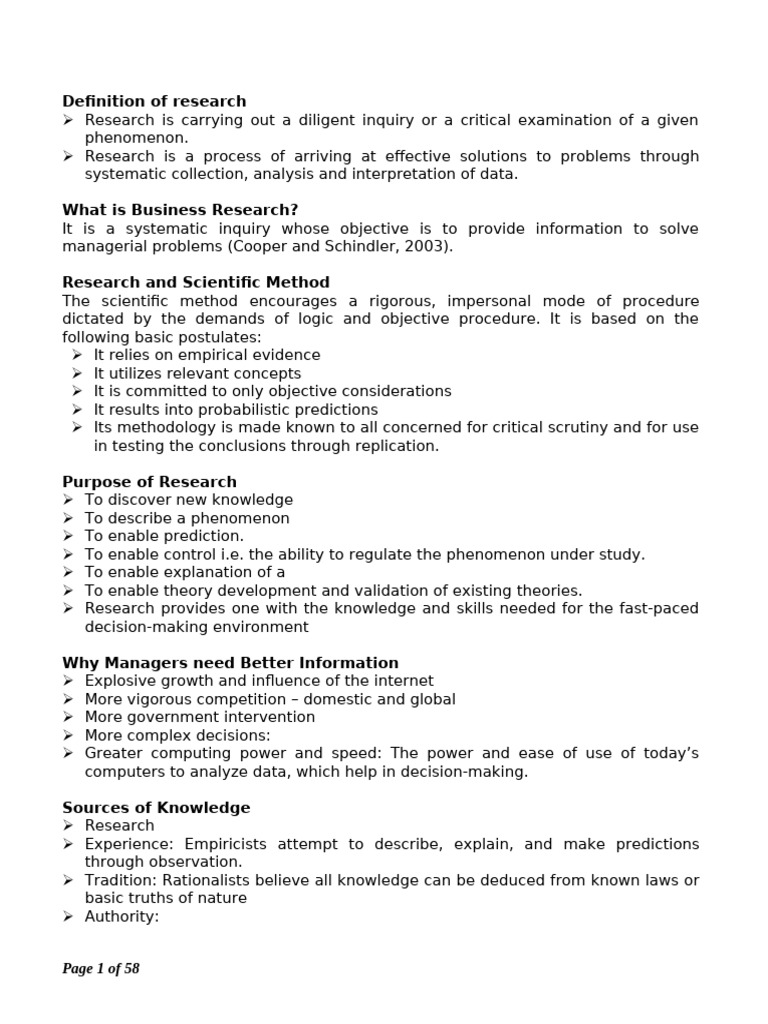 Research Notes | PDF | Methodology | Hypothesis