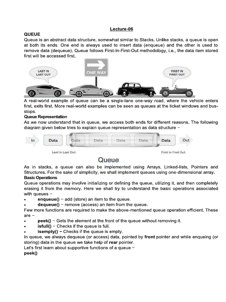 ds_unit2_part1_notes | PDF | Queue (Abstract Data Type) | Computing