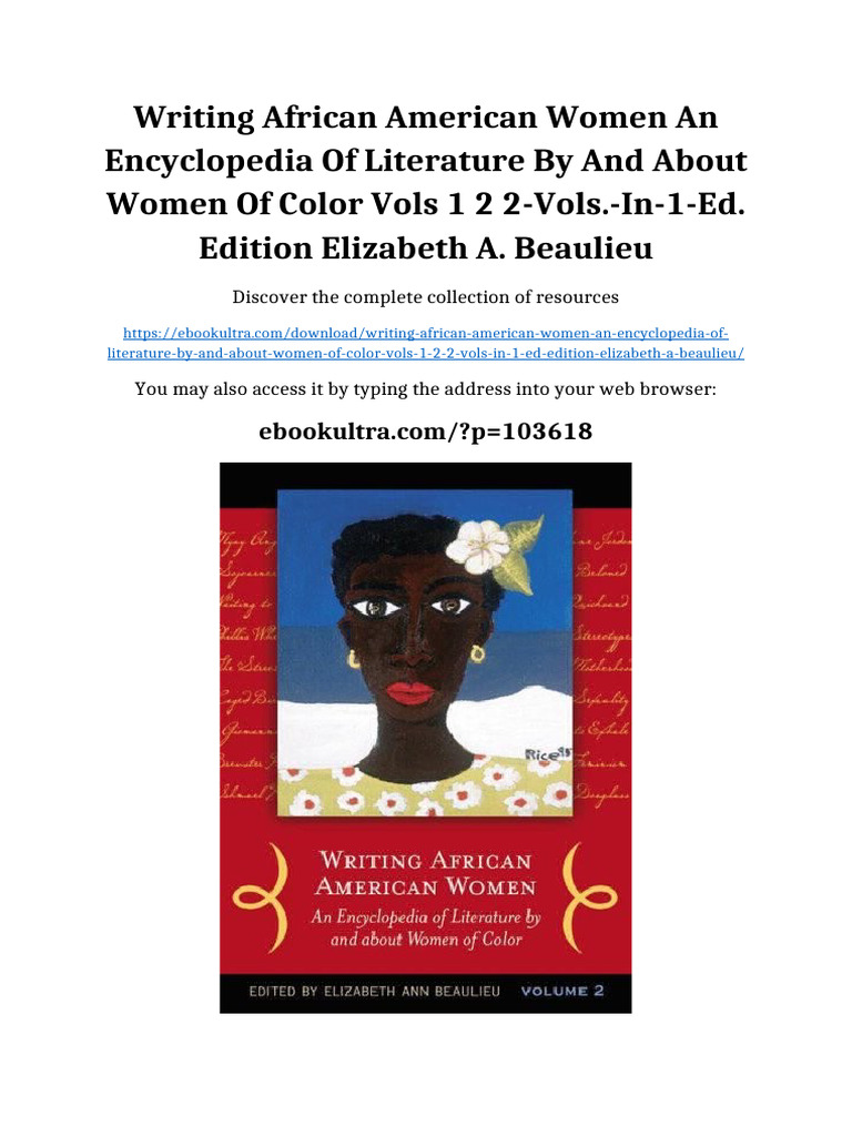 Writing African American Women An Encyclopedia of Literature by and ...