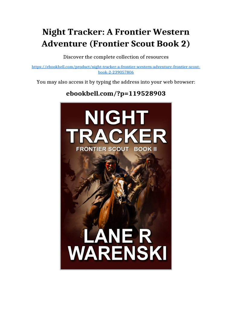 Night Tracker: A Frontier Western Adventure (Frontier Scout Book 2 ...