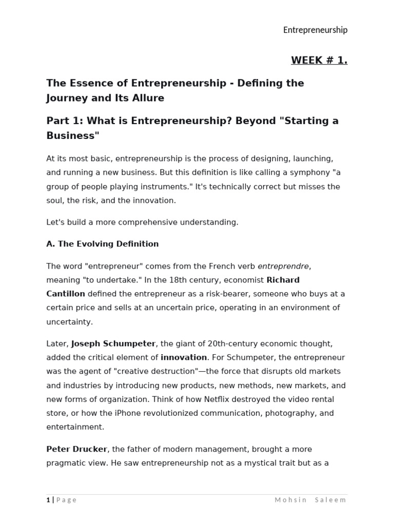 Entrepreneurship Notes Mohsin | PDF | Entrepreneurship | Market ...