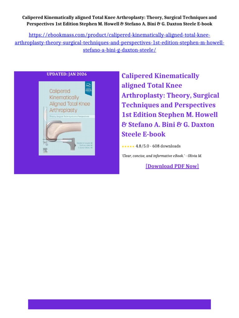Calipered Kinematically Aligned Total Knee Arthroplasty: Theory ...