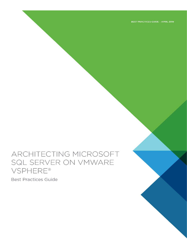 SQL Server On Vmware Best Practices | PDF