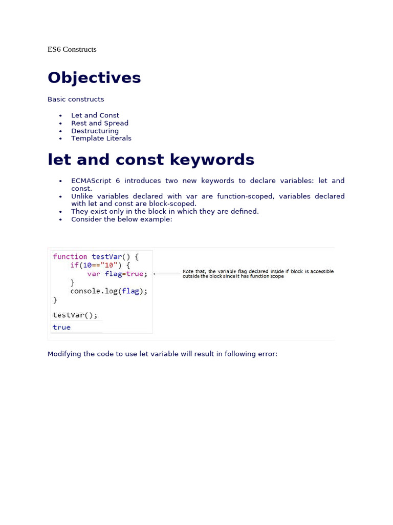 ES6 Constructs | PDF | Inheritance (Object Oriented Programming ...